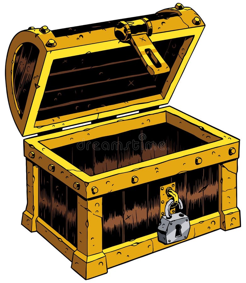 Empty Chest Wooden stock vector. Illustration of vintage - 148948983