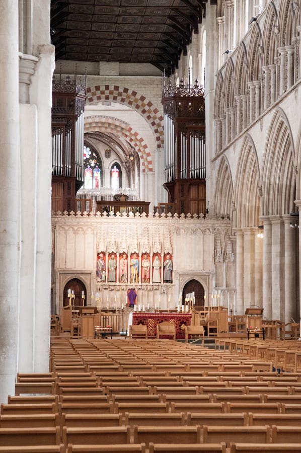 Interior of a Large Cathedral Editorial Stock Image - Image of ...