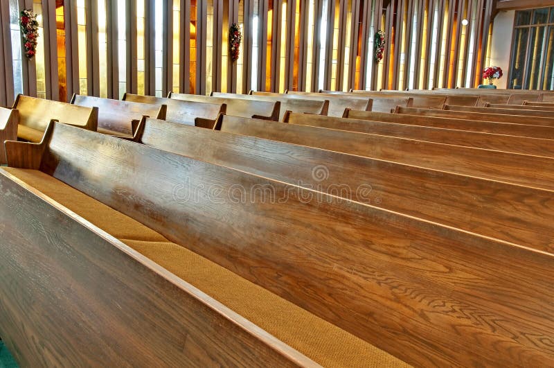 Empty Church Pews stock photo. Image of streaming, empty - 17513246