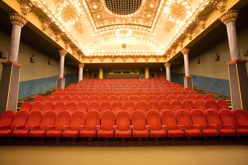 Empty cinema auditorium stock image. Image of interior - 7711257