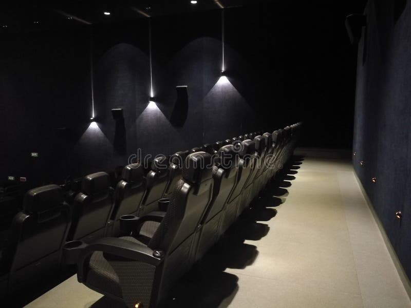 Empty cinema hall stock image. Image of chair, seat - 125459785
