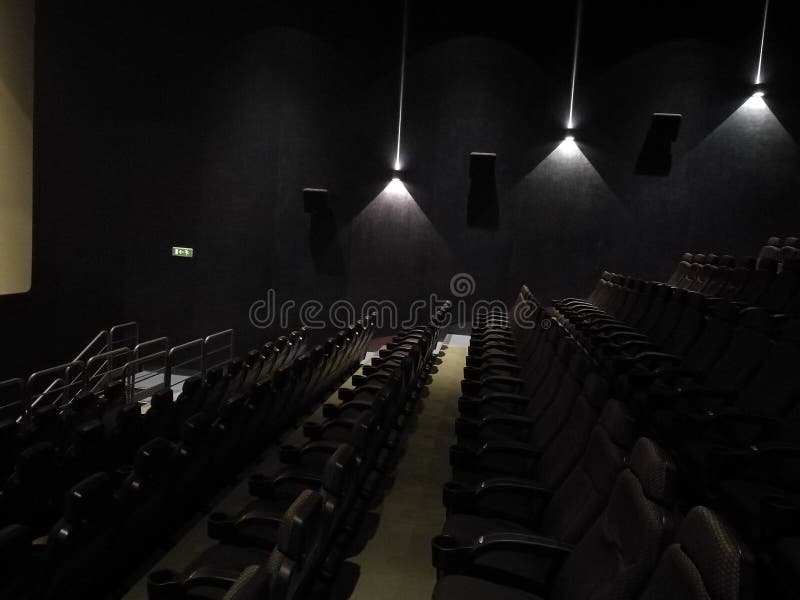 Empty cinema hall stock photo. Image of theater, cinema - 120098908