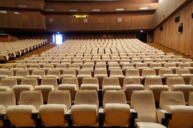 Empty cinema hall stock photo. Image of concept, film - 124474638