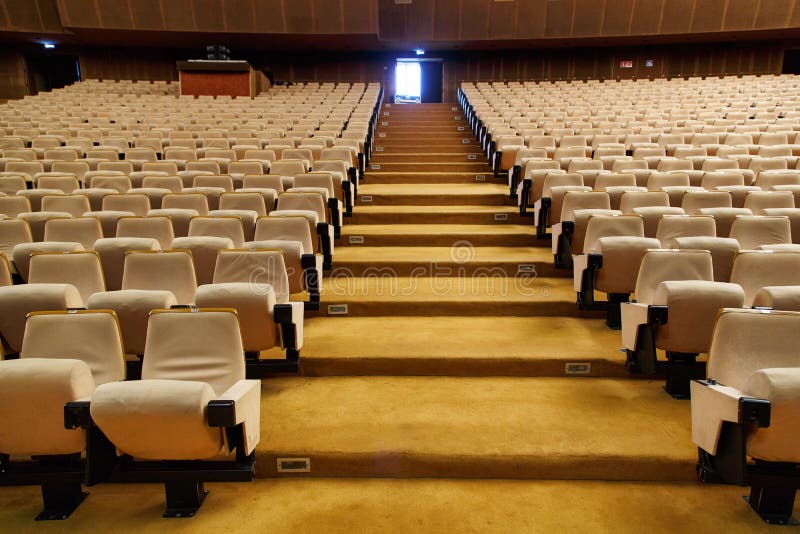Empty cinema hall stock image. Image of seating, inside - 124437245