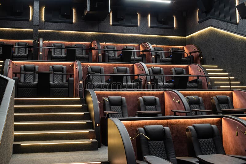 Empty Cinema Screen. the Cinema House. Inside. Mock Up Stock Photo ...