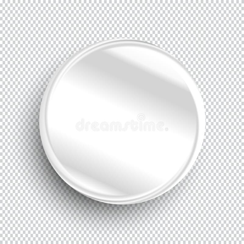 Empty Circle Banner or Button on Transparent Background. Stock Vector ...