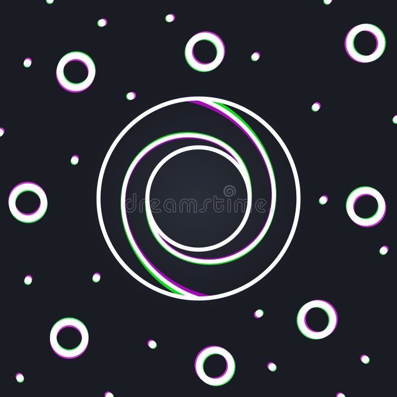 Empty Circle Frame with Holographic Bubble Art Stock Vector ...