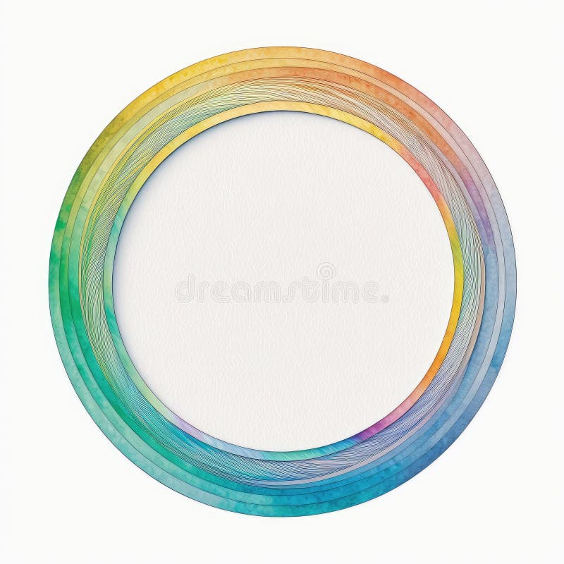 Empty Circle Frame on White Background. Stock Image - Image of frame ...