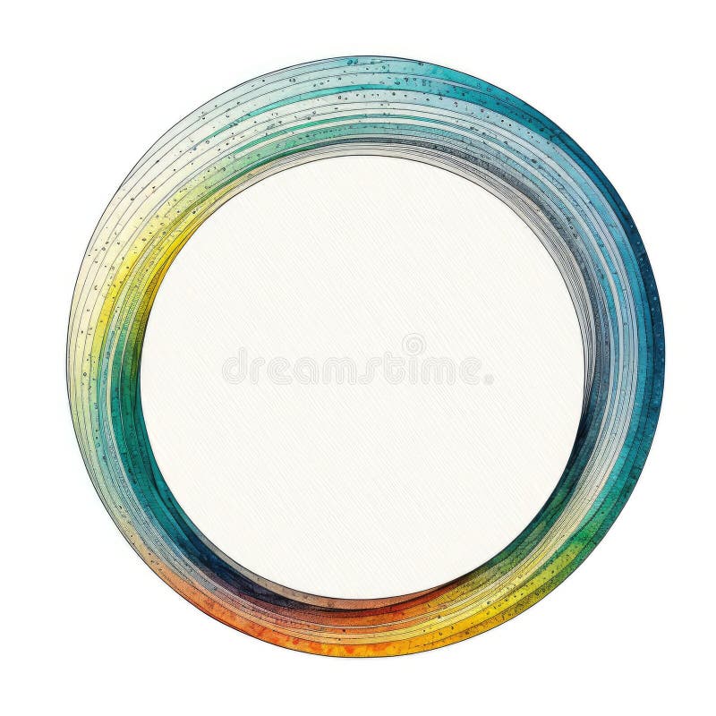 Empty Circle Frame on White Background. Stock Illustration ...