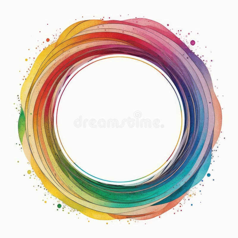 Empty Circle Frame on White Background. Stock Illustration ...