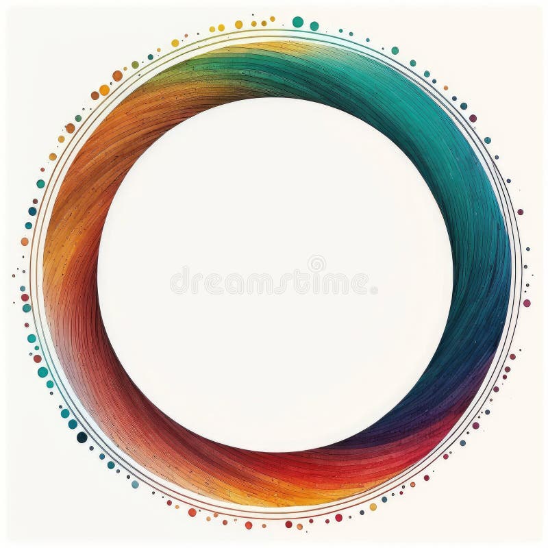Empty Circle Frame on White Background. Stock Illustration ...