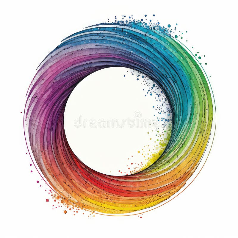 Empty Circle Frame on White Background. Stock Illustration ...