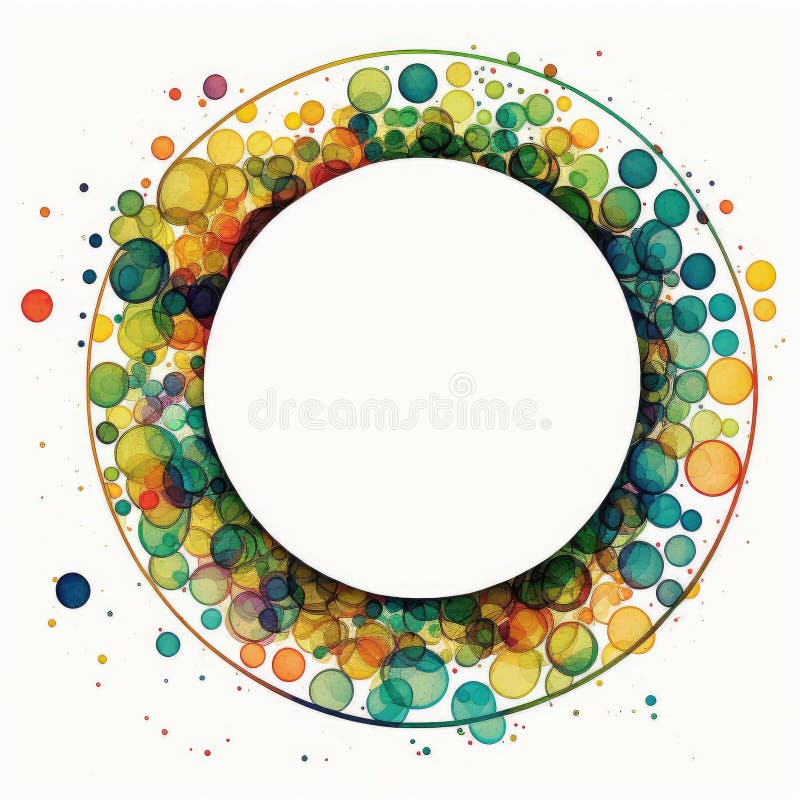 Empty Circle Frame on White Background. Stock Illustration ...