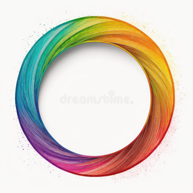 Empty Circle Frame on White Background. Stock Illustration ...