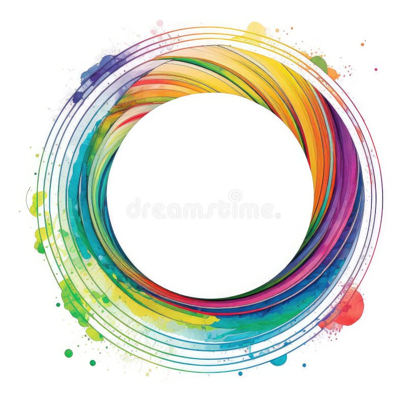 Empty Circle Frame on White Background. Stock Image - Image of frame ...
