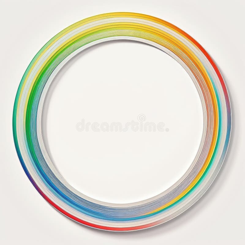 Empty Circle Frame on White Background. Stock Illustration ...
