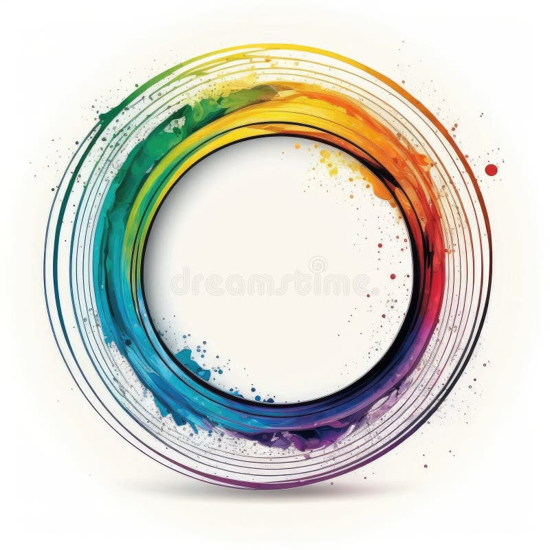 Empty Circle Frame on White Background. Stock Illustration ...