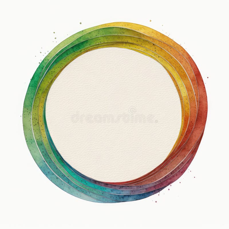 Empty Circle Frame on White Background. Stock Illustration ...
