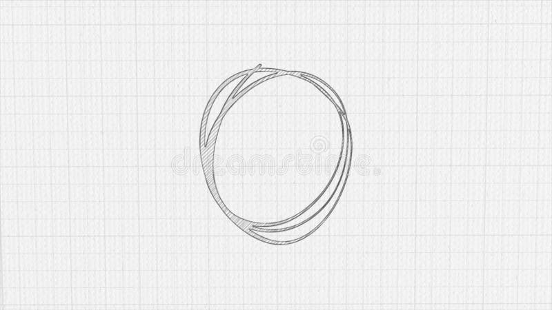 Empty Circle Spinning Sketch Doodles Being Animated. Hand-drawn Moving ...