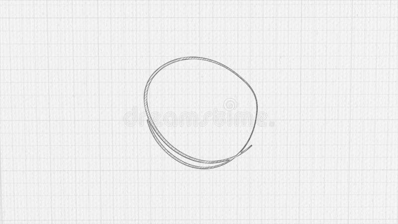 Empty Circle Spinning Sketch Doodles Being Animated. Hand-drawn Moving ...