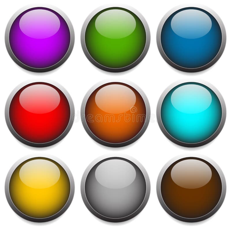 Empty Circles with Highlight, Gloss. Eps 10 Vector Stock Vector ...
