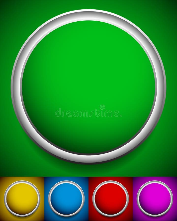 Empty Circles in Various Colors: Green, Yellow, Blue, Red and Pu Stock ...