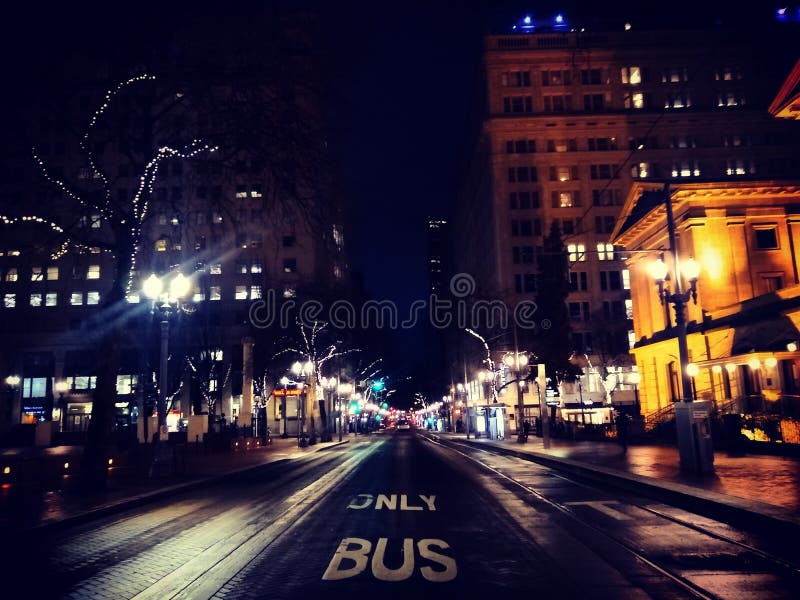 Empty City stock image. Image of lights, city, skyscrapers - 144397187