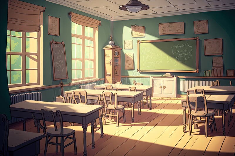 Empty class stock illustration. Illustration of wooden - 272562680