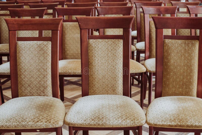 Empty Class Room, Close Up on Chair, Vintage Effect Stock Image - Image ...
