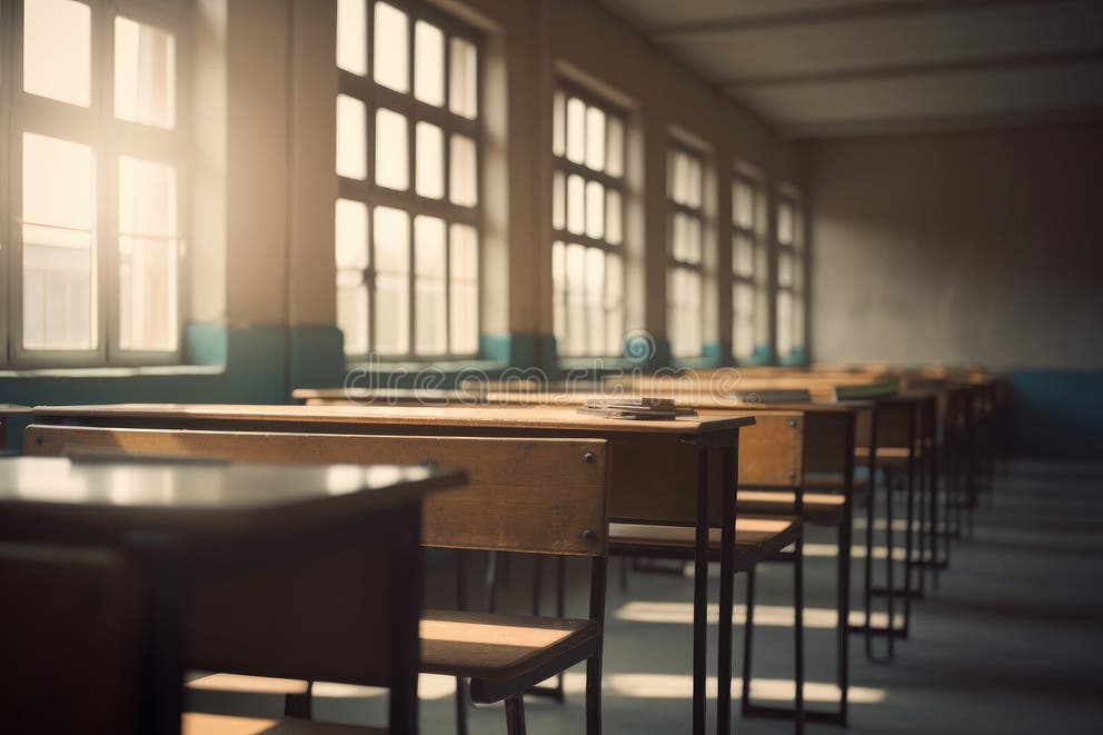 Empty Class Room. Generate Ai Stock Illustration - Illustration of ...