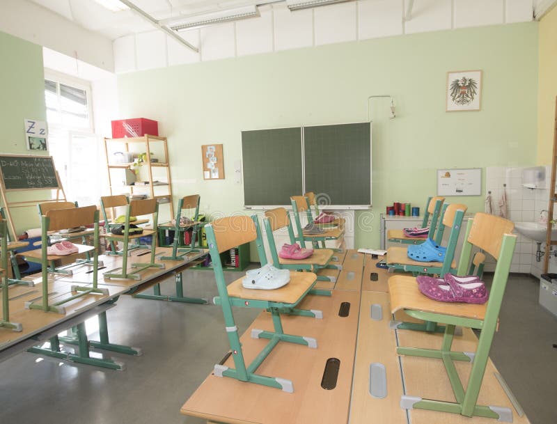 Empty Class Room in a School during Vacation Stock Image - Image of ...