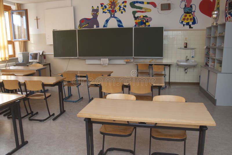 Empty Class in School Campus Stock Photo - Image of design, modern ...