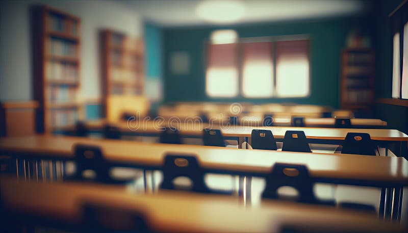 Empty Class in School, Ai Generative Stock Photo - Image of training ...
