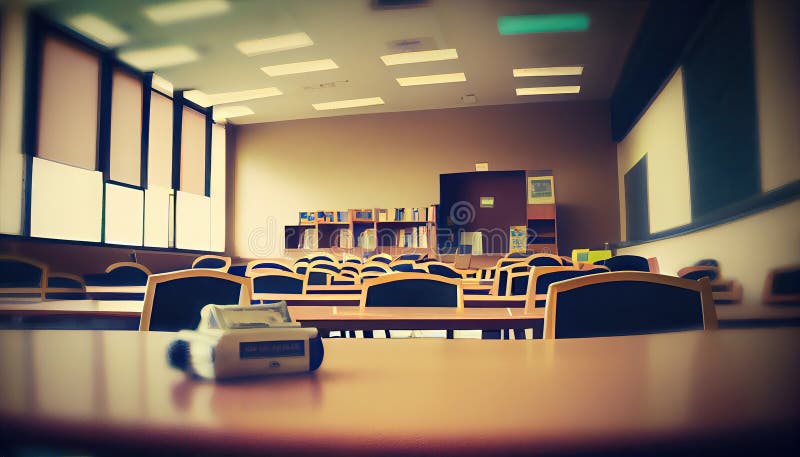 Empty Class in School, Ai Generative Stock Illustration - Illustration ...