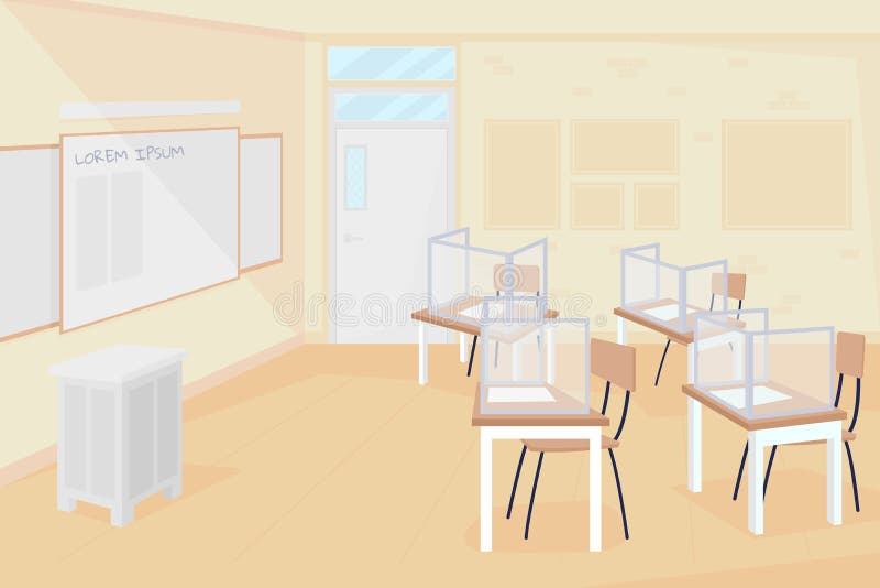 Empty class at school stock illustration. Illustration of elementary ...