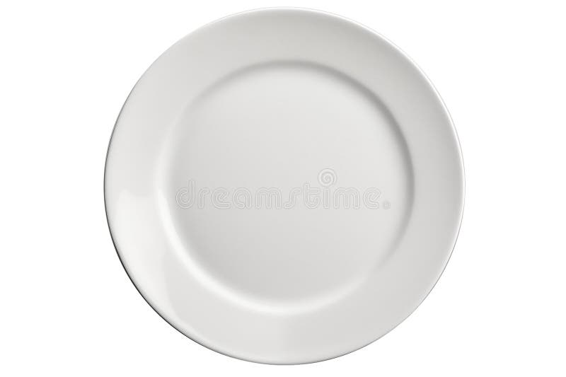 Empty Classic White Plate Isolated on Transparent Background. View from ... Empty Classic White Plate Isolated on Transparent Background. View from ...