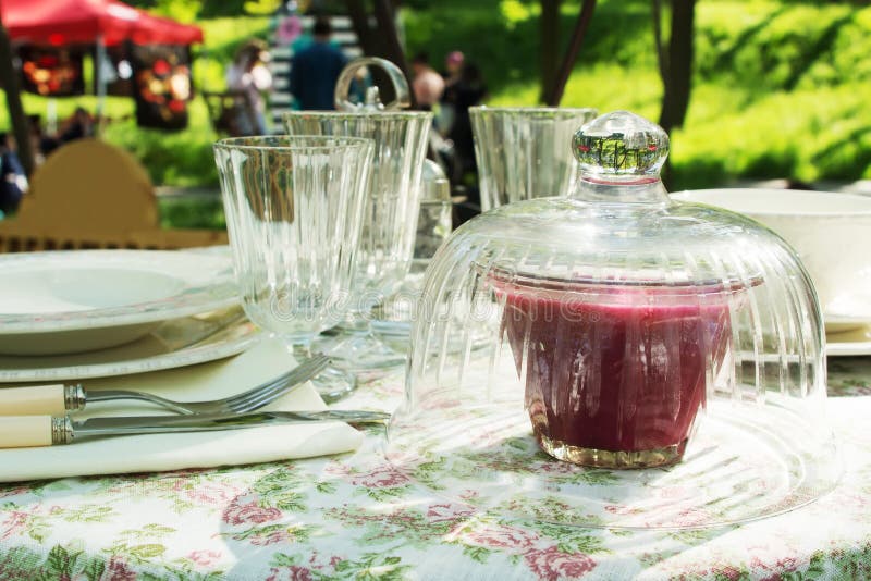 Empty Classic White Plate on the Table Stock Image - Image of cafe ...