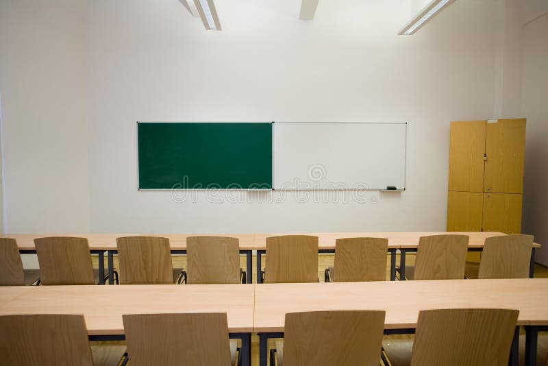 Empty classroom stock image. Image of education, desk - 7939605