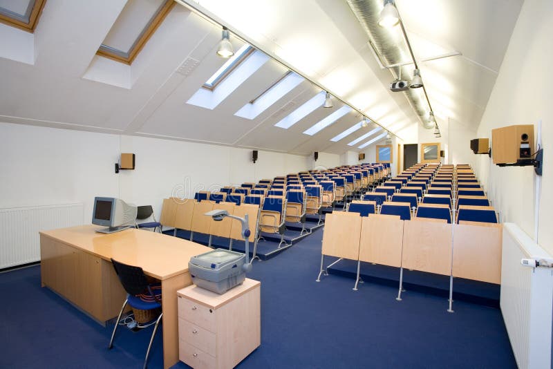 Empty classroom stock image. Image of modern, projector - 8044659