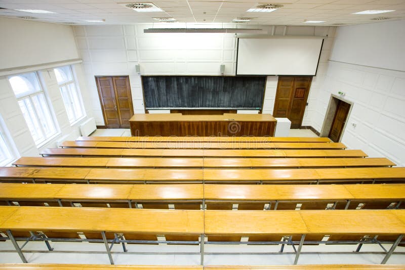 Empty classroom stock photo. Image of seat, exam, desk - 8107738
