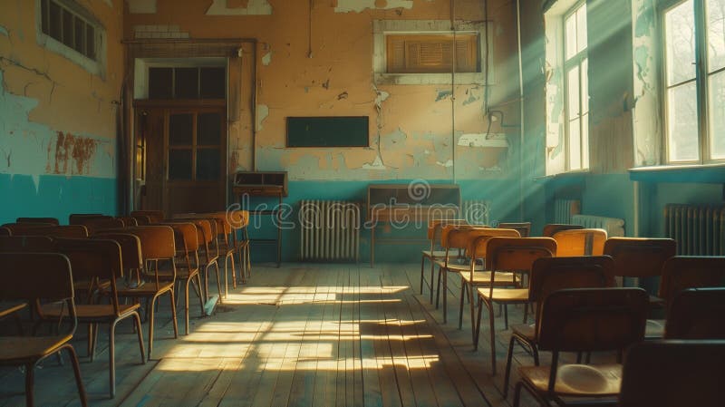 Empty Classroom. Back To School Concept in High School Stock ...