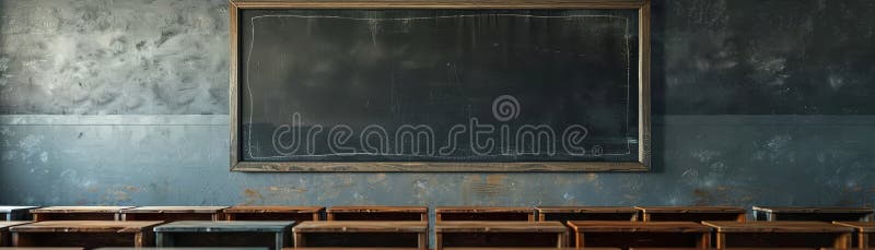 Empty Classroom with Chalkboard an Empty Classroom with a Chalkboard ...