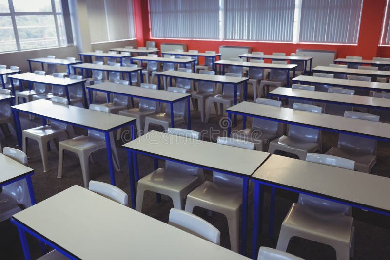 Empty Classroom in the College Stock Photo - Image of college, desk ...
