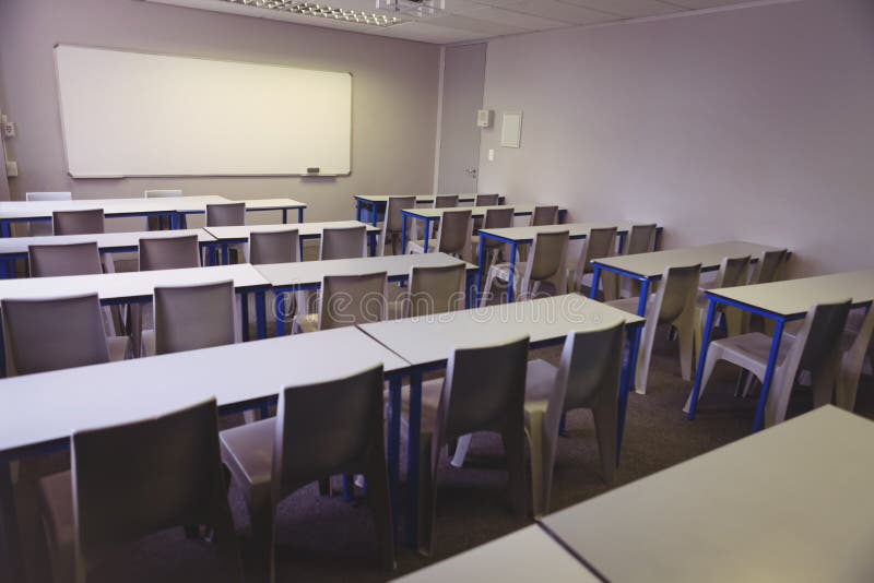 Empty Classroom in the College Stock Photo - Image of lesson, class ...
