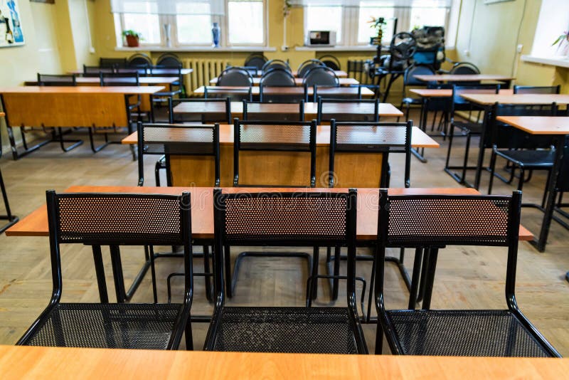 Empty Classroom in Driving School for Adults Interior Stock Image ...
