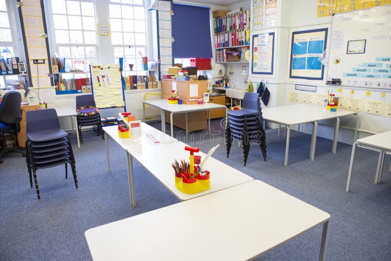 Empty Classroom stock image. Image of education, table - 57218645