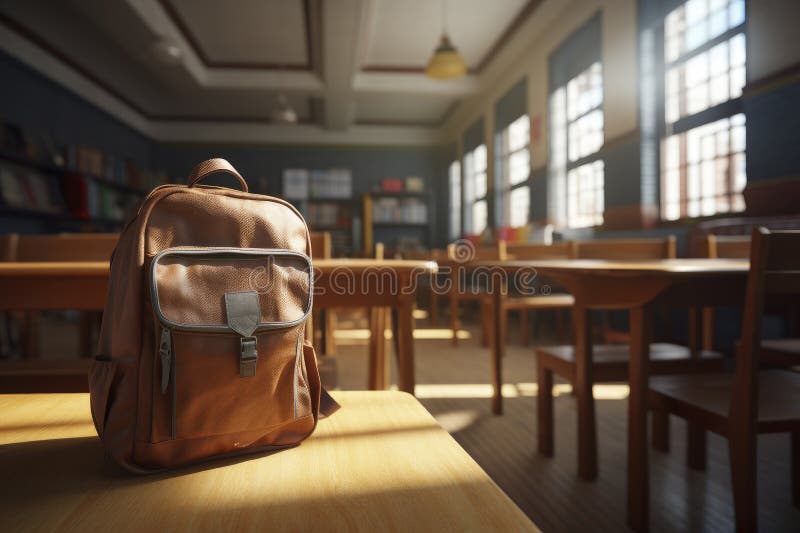 Empty Classroom in a Middle School Ready To Receive Students for the ...