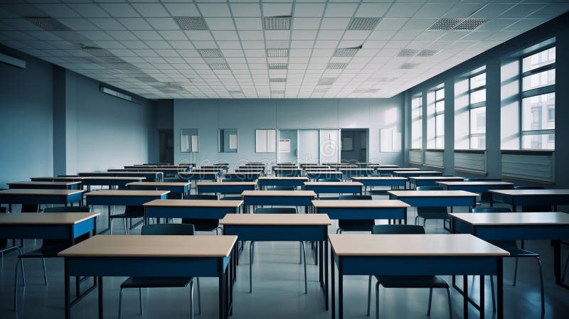 An Empty Classroom in a Modern School Stock Photo - Image of education ...