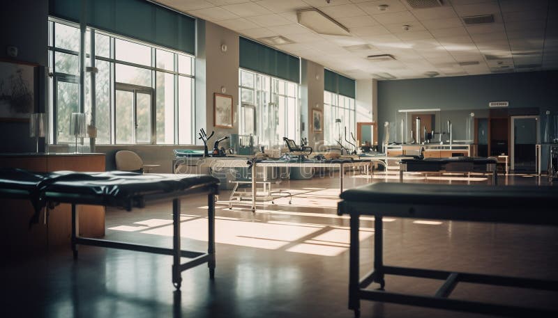 Empty Classroom with Modern Technology and Clean Glass Windows ...