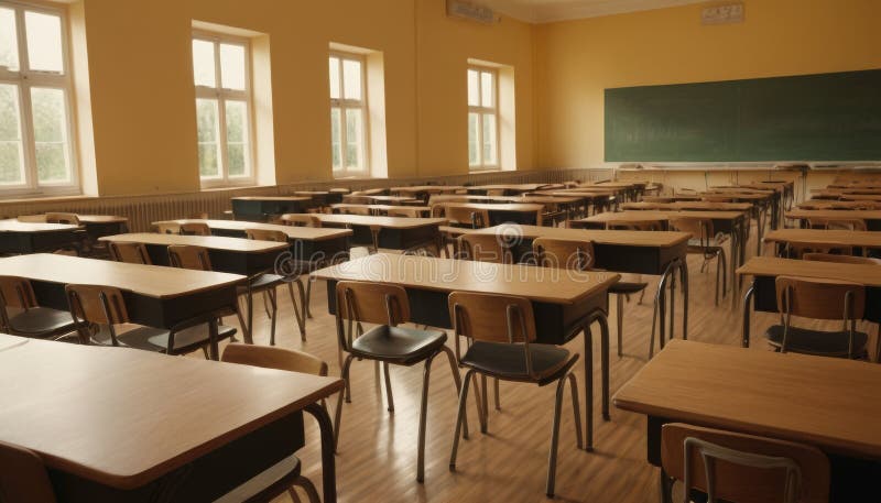 Empty Classroom Interior stock photo. Image of school - 314472332